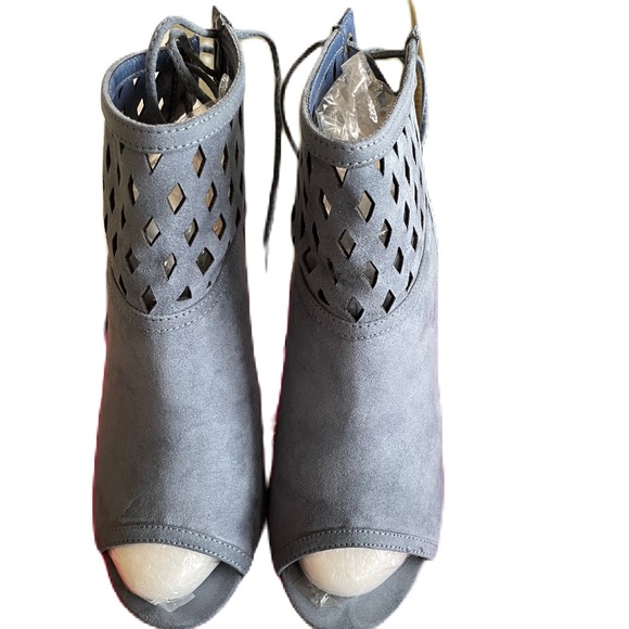 Shoe Dazzle | Shoes | Shoedazzle Blanca Dusty Blue 4 Inch Heel Wpeep ...